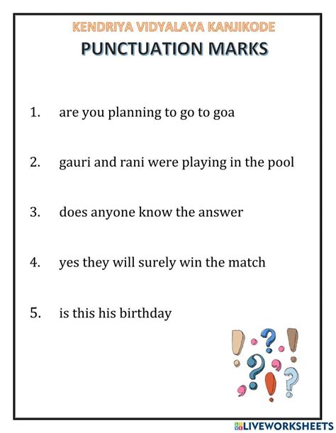 Grade 5 Punctuation Worksheets With Answers
