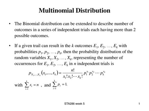Multinomial Distribution Ppt Download