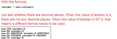 Solved How To Round Decimals Only If For Decimals And Leave Whole