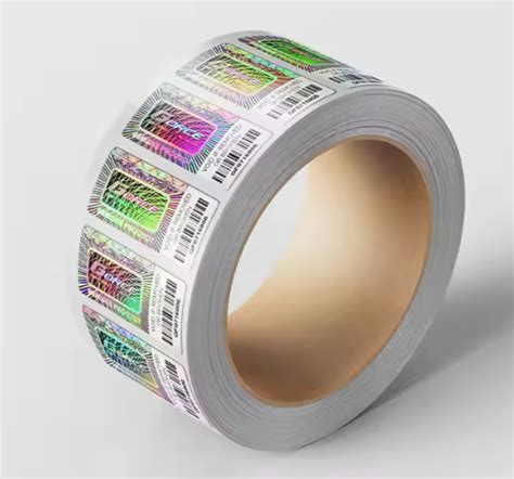 Holographic Encryption Security Label With Qr Codebarcode Holographic Encryption Security Label With Qr Codebarcode