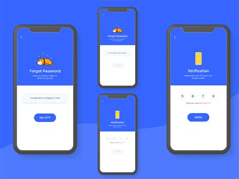 Forgot Password And Otp Verification By Vishnu Manda On Dribbble