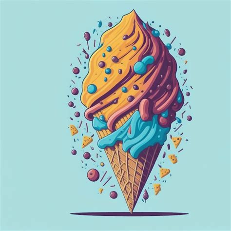 Premium Vector Ice Cream Vector Illustration White Background