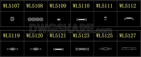 116 Cad Drawings Of Various Types Of Kitchen Cabinet Handles Download Free Cad Blocks