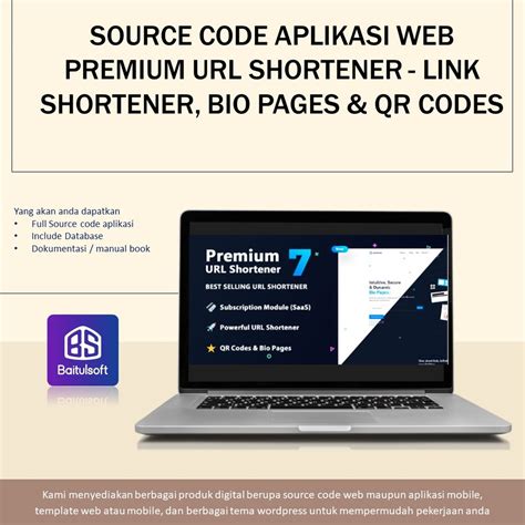 Jual Source Code Aplikasi Web Premium Url Shortener Link Shortener Bio Pages And Qr Codes