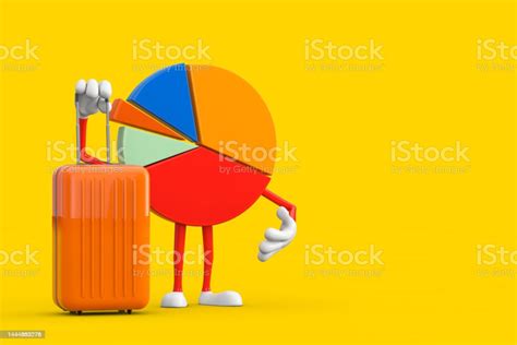 정보 그래픽 비즈니스 파이 차트 캐릭터 오렌지 여행 가방을 가진 사람 3d 렌더링 0명에 대한 스톡 사진 및 기타 이미지 0명 가방 개념 Istock