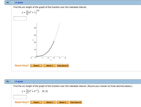 solved find the arc length of the graph of the function over