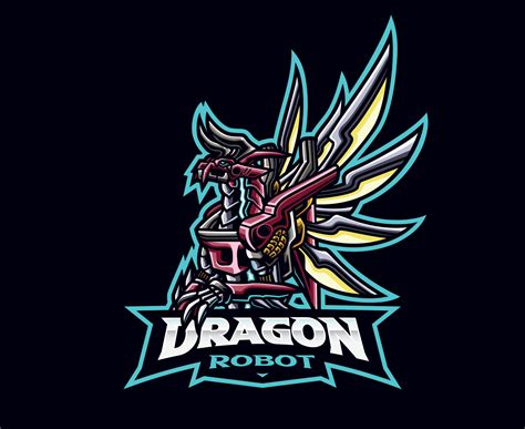 Dragon Robot Mascot Logo Design 11204590 Vector Art At Vecteezy