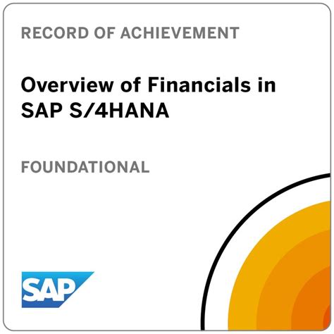 Divyashree A On Linkedin View My Verified Achievement From Sap Overview Of Financials In Sap S 4…