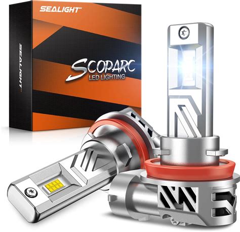 Sealight S3 H11 Led Headlight Bulbs 1 1 Real Size 36000lm H8 H9 H16