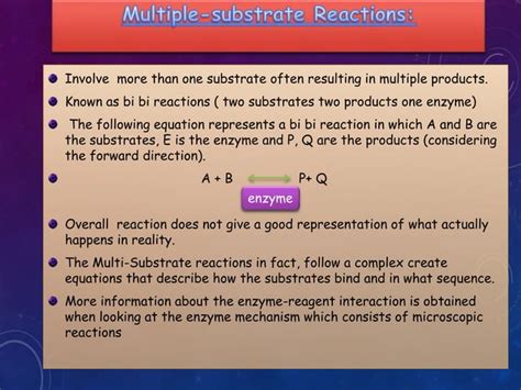 Kinetics Of Multi Substrate Enzyme Catalyzed Reaction PPTX Chemistry Science