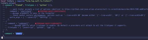 null ls warning level for sources r neovim