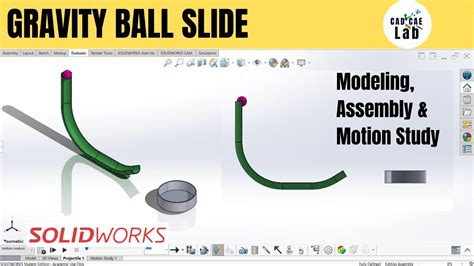 Gravity Ball Motion Solidworks Motion Tutorial Solidworks For Beginners Youtube