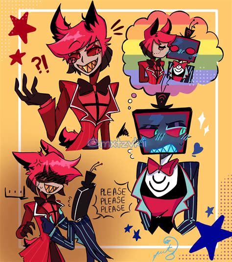 Radiostatic P Vox X Alastor Hotel Art Monster Hotel Character Art