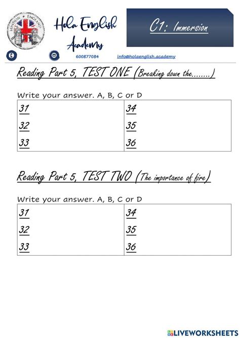 1189551 C1 Reading Part 5 Samanthablanco