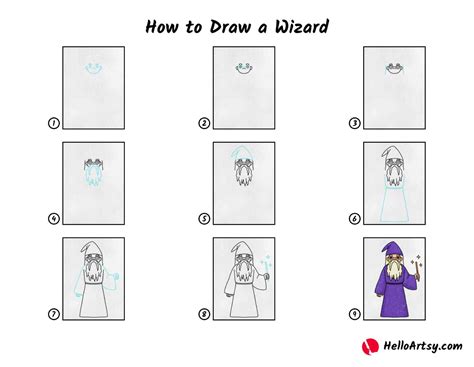 How To Draw A Wizard Helloartsy