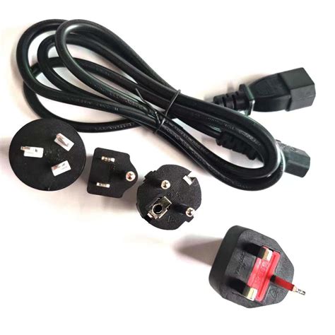 IEC C14 To C13 Computer Power Extension Cord Ith EU Au Us UK Adapter China C14 To C13 Power
