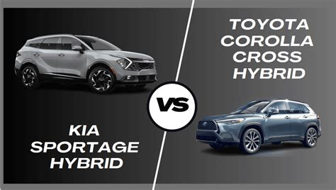 Kia Sportage Hybrid Vs Toyota Corolla Cross Hybrid Small Suv