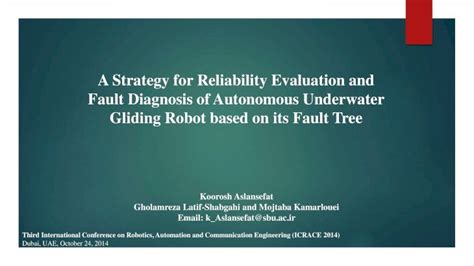 Pdf A Strategy For Reliability Evaluation And Fault Diagnosis Of Autonomous Underwater Gliding