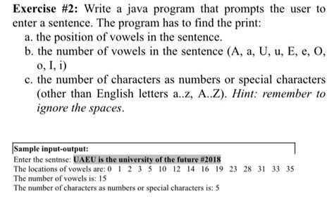 Solved Exercise 2 Write A Java Program That Prompts The
