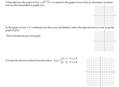 solved 5 describe how the graph of f x x−3 1 is related to