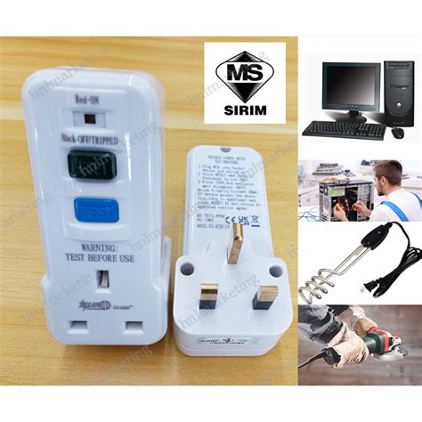 Euroguard 13a Elcb Switch Socket Rcd Adaptor 3 Pin Tester Shopee Malaysia
