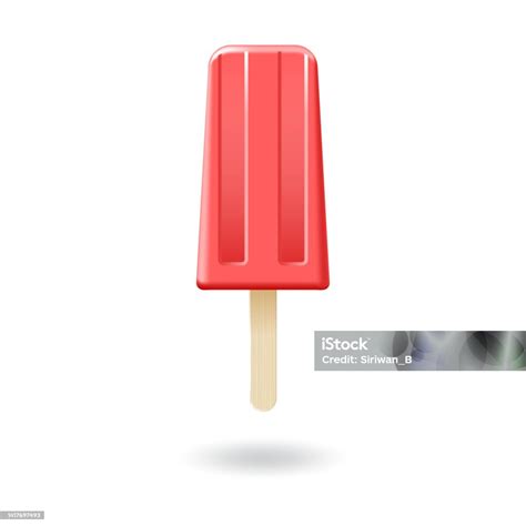 빨간 수박 딸기 아이스크림 스틱 또는 팝시클 모형 템플릿 가지 식물 부위에 대한 스톡 벡터 아트 및 기타 이미지 가지 식물 부위 계절 과일 Istock