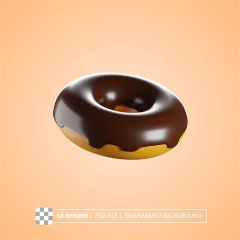 Chocolate Donuts 3d Render Isolated Images Premium Ai Generated Psd