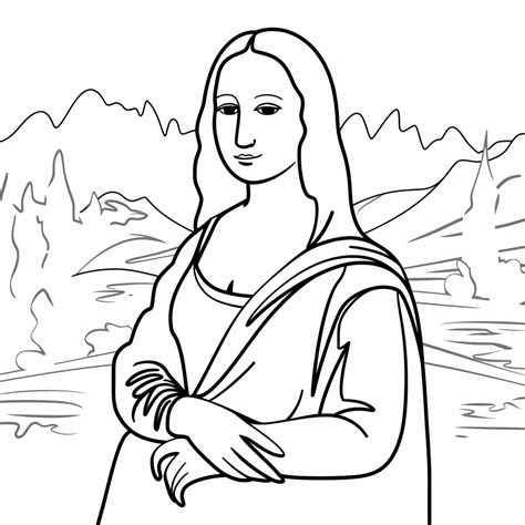 Mona Lisa Malvorlage