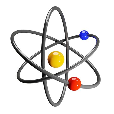 Premium Psd Orbital Model Of Atom 3d Rendering