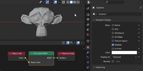 3d View Viewport Display Material Colour And Principled Bsdf Base