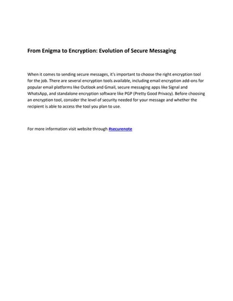 From Enigma To Encryptiondocx
