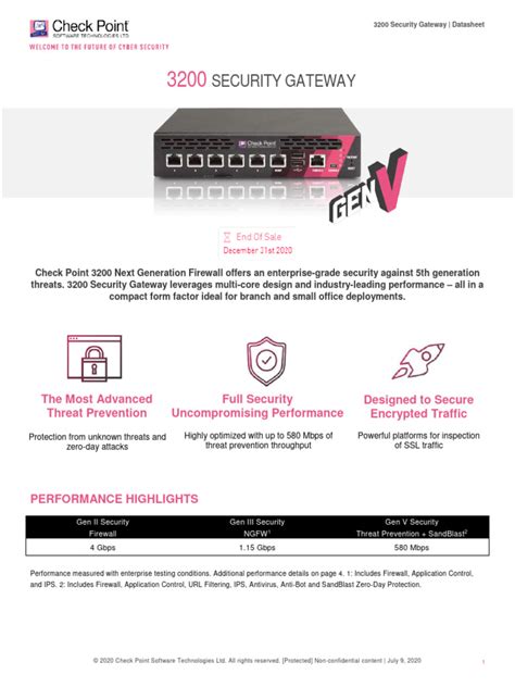 3200 Security Gateway Datasheet Pdf Firewall Computing Ip Address