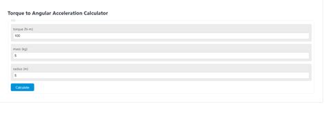 Torque To Angular Acceleration Calculator Calculator Academy