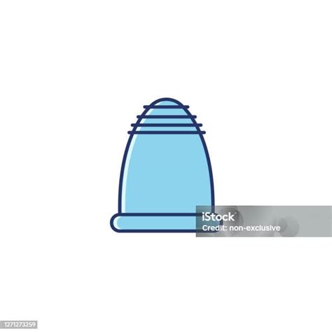 여성 생리 컵 고립 된 흰색 배경에 색상 라인 아이콘 여성 위생 및 케어 제품 벡터 선형 기호 기호 개체 픽토그램 Ui 디자인 요소 0명에 대한 스톡 벡터 아트 및 기타