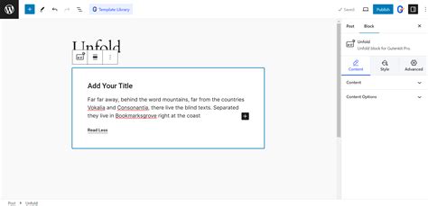 Gutenkit Unfold Block