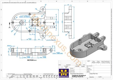 Solidworks Modeling And Drafting 06 Mechnexus в 2025 г Чертежи