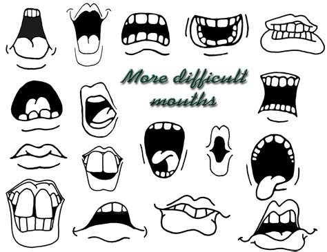 Draw A Cartoon Mouth Visual Art Drawing