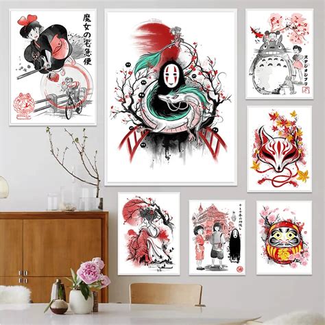 Плакат на холсте аниме Хаяо Миядзаки Aliexpress
