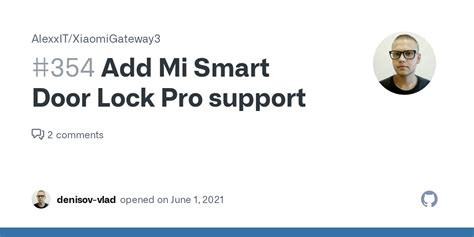 Add Mi Smart Door Lock Pro Support · Issue 354 · Alexxit
