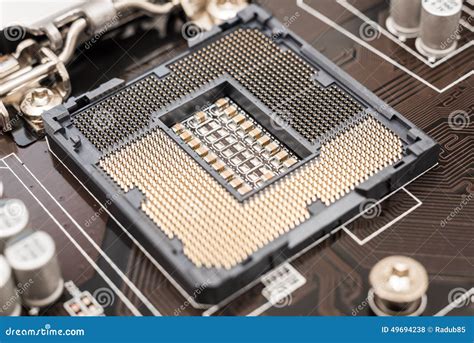 Empty CPU Socket Stock Photo Image Of Mother Circuit