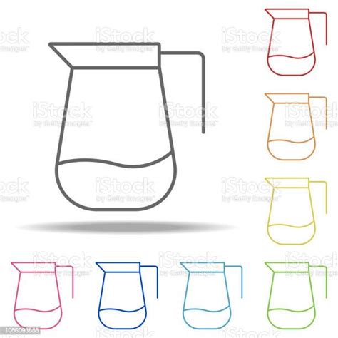 물 아이콘 물병입니다 멀티에서 부엌의 요소 색상 스타일 아이콘 정보 그래픽 모바일 응용 프로그램 웹 디자인 웹 사이트에 대 한 간단한 아이콘 디캔터에 대한 스톡 벡터 아트