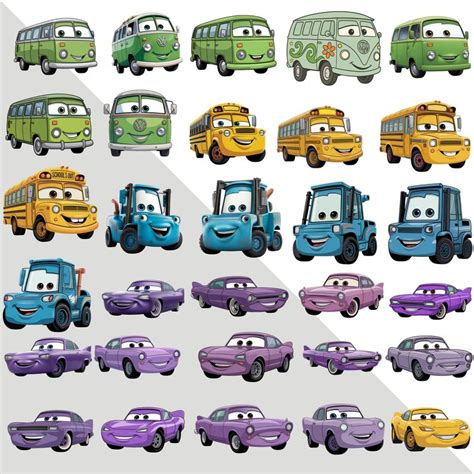Disney Pixar Cars Clipart Bundle Lightning Mcqueen Png Mater Png