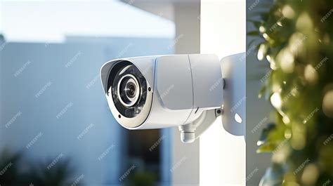 High Tech Cctv Security Camera On Wall For Home Security And Crime
