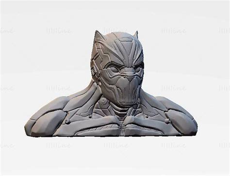 Black Panther Tchalla Bust 3d Printing Model Stl