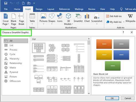 Inserting SmartArt In MS Word GeeksforGeeks