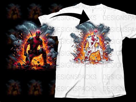 Vibrant Explosion Design With Deadpool Png Digital Download