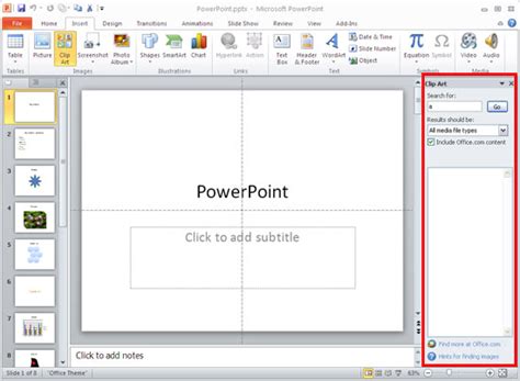Task Pane In Powerpoint 2010 For Windows