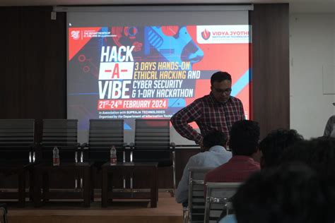 Hack A Vibe Days Hands On Ethical Hacking And Cyber Security And Day Hackathon VJIT