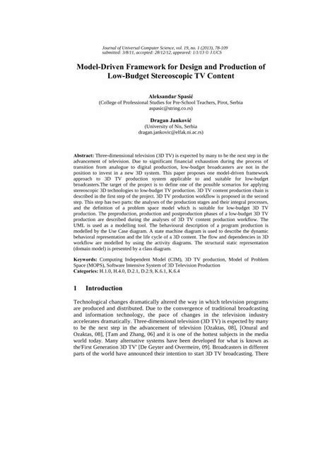 Pdf Model Driven Framework For Design And Production Of Low