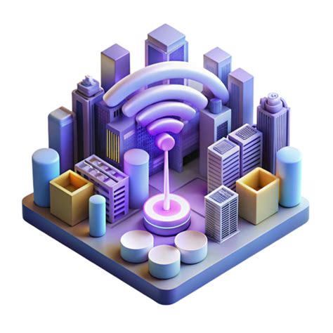 Smart City Wireless Network Ubiquitous Connectivity Infrastructure 56594615 Png
